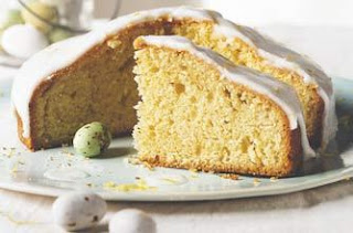cack recipes: Easter orange cake with lemon icing