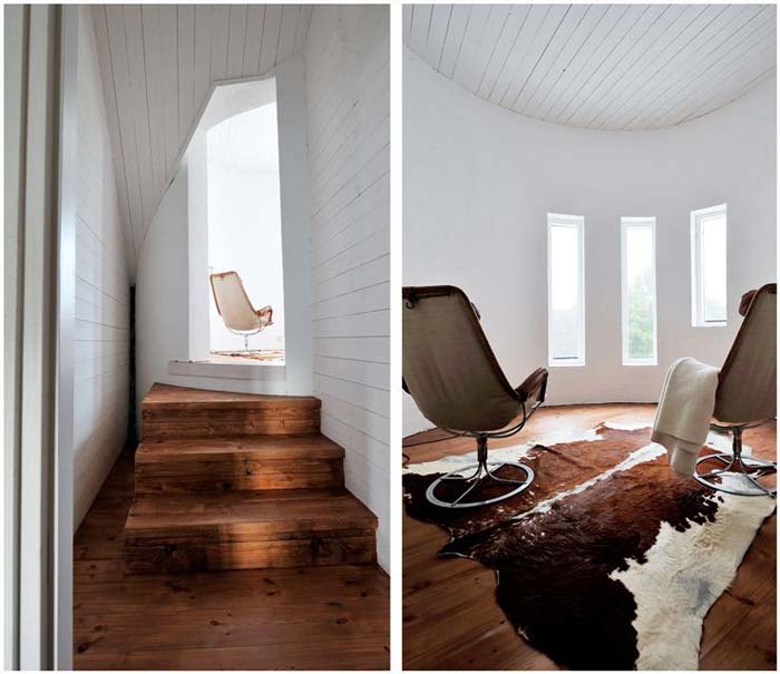 Keltainen talo rannalla: Puu pääosassa