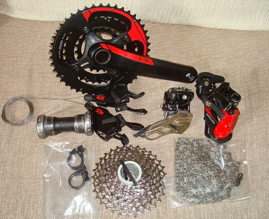 SilverXtc d/h SX : SRAM RED X9 GROUPSET 3X10 LENGKAP 1071 - 2014 -FREE MMX