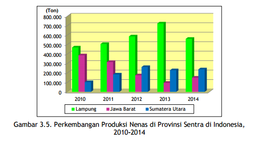 Data Produksi Nanas Nasional