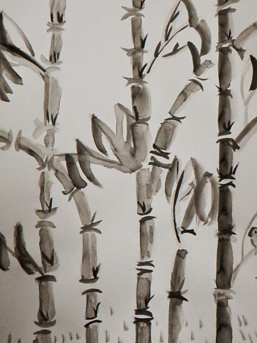 Jerdee's Art Classes: Painting: India Ink Bamboo Scene