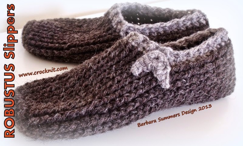 MICROCKNIT CREATIONS: ROBUSTUS Slippers for Men FREE CROCHET PATTERN