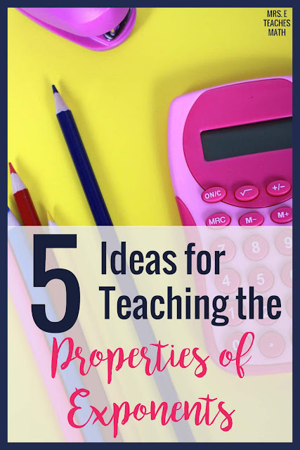 5 Ideas for Teaching Exponents | Mrs. E Teaches Math