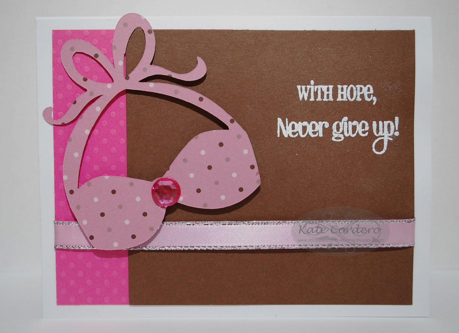 Scrappers Creative Corner: Breast Cancer Awareness Card