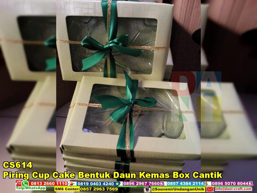 Piring Cup Cake Bentuk Daun Kemas Box Cantik | Souvenir Pernikahan