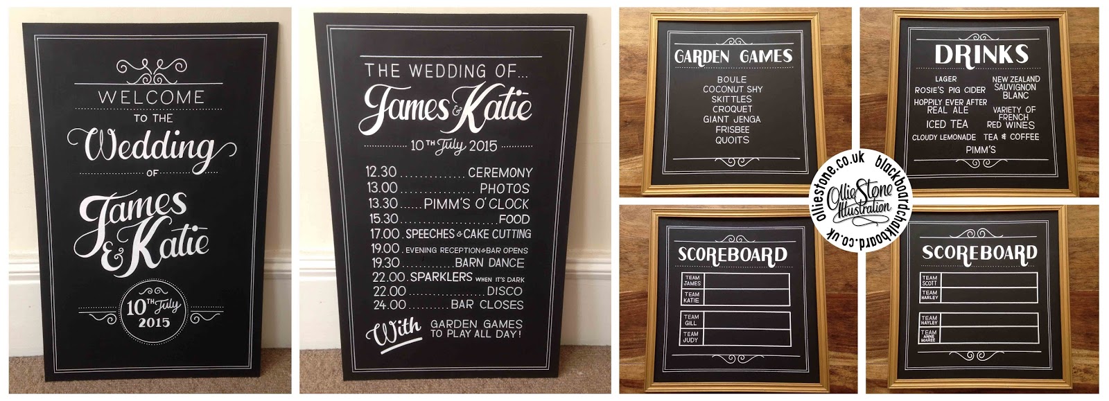 Blackboard Chalkboard by Ollie Stone: Pub, bar and wedding chalkboard ...