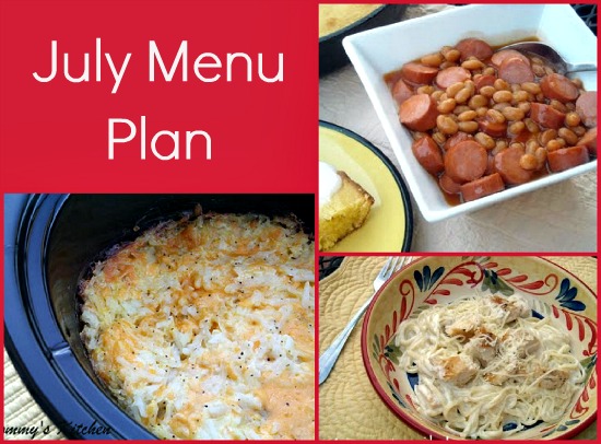 July Menu Plan — Mommy's Kitchen