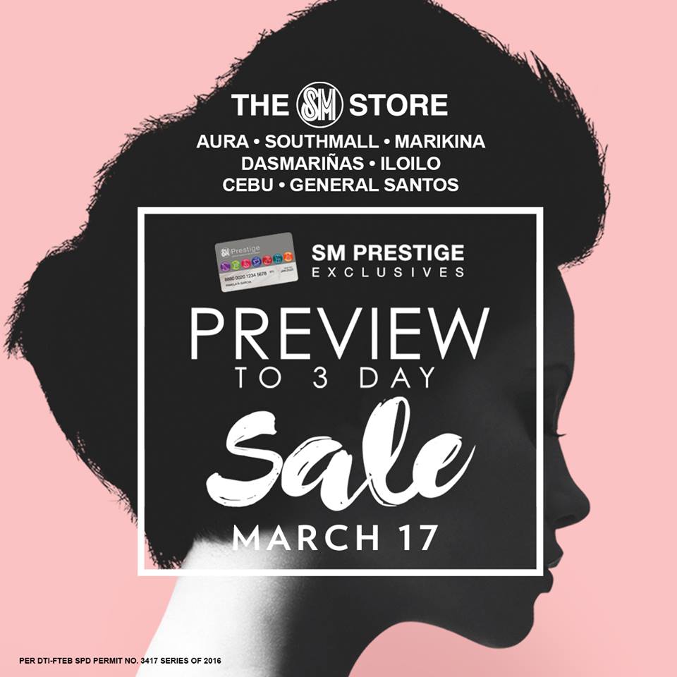 Manila Shopper: SM Malls 3-day SALE: March 18-20 2016
