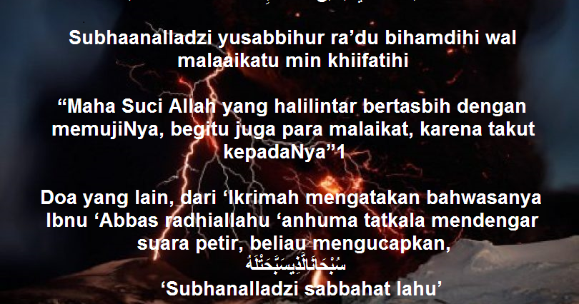 DOA KETIKA MENDENGAR PETIR