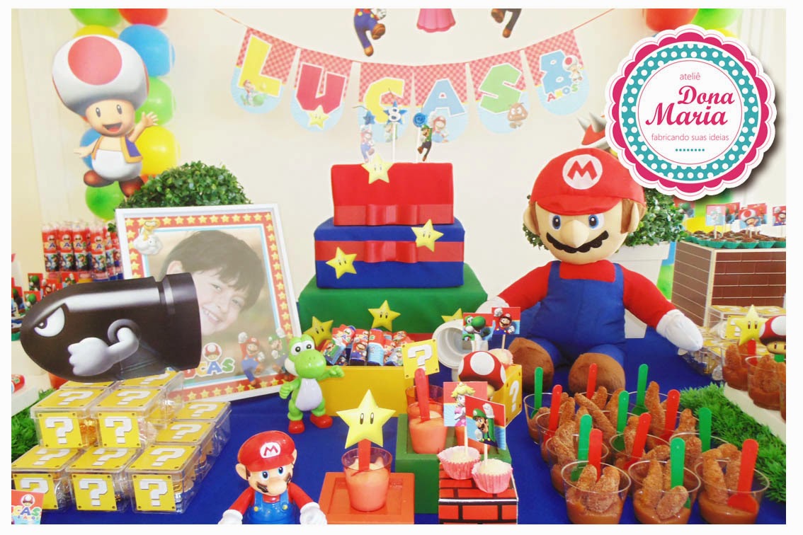 Ateliê Dona Maria: Aniversário Super Mario do Lucas