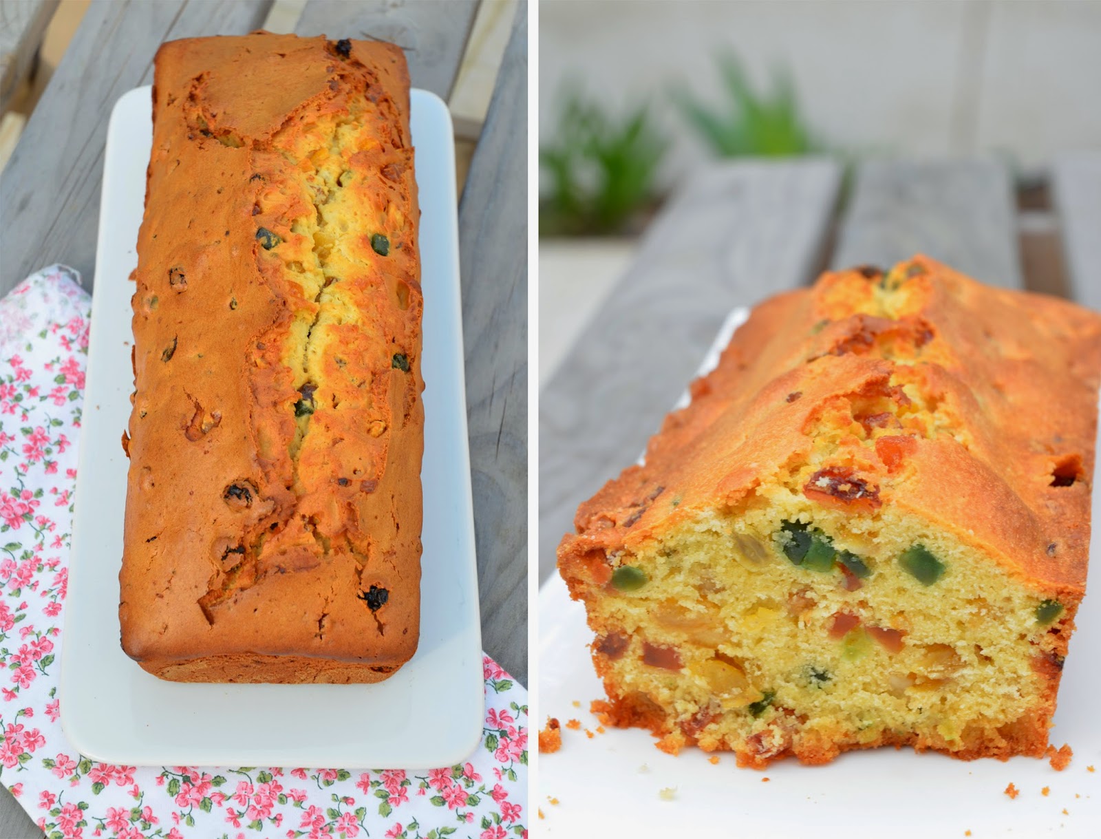 13 desserts, chacun: Cake aux fruits confits