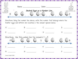 Classroom Freebies Too: Susan Hardin's Easter Bunny Decimal Assessment