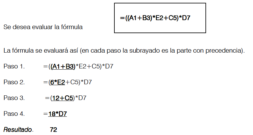 HOJAS DE CALCULO Y OPERACIONES: FORMULAS
