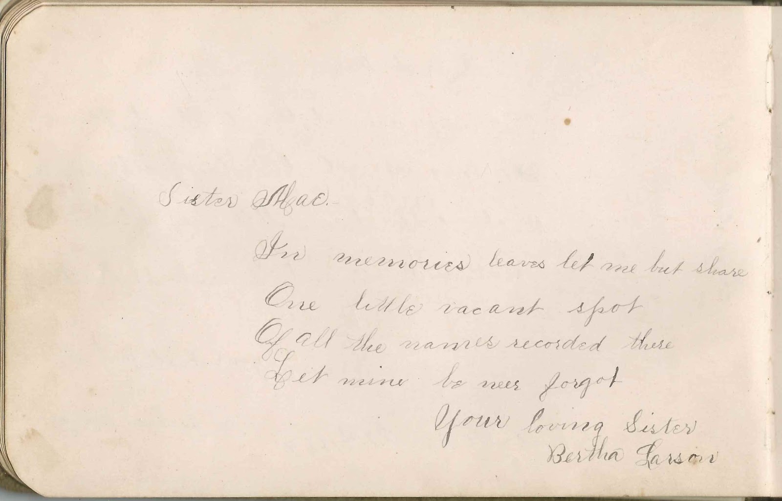 Heirlooms Reunited: 1883-1890 Autograph Album of Mary Larson, "Mae", of ...