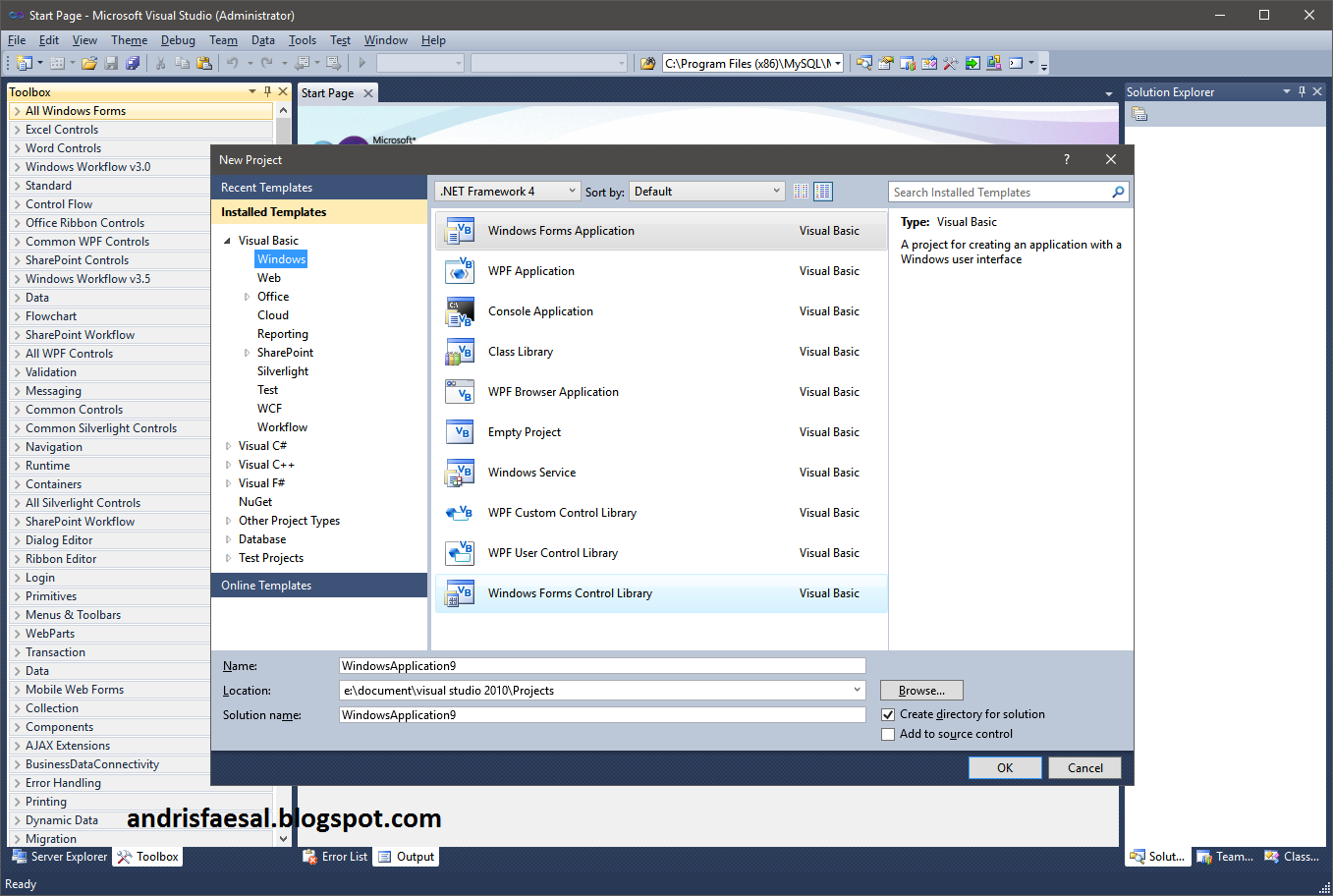 Pengenalan Interfase Microsoft Visual Basic.Net | belajar IT