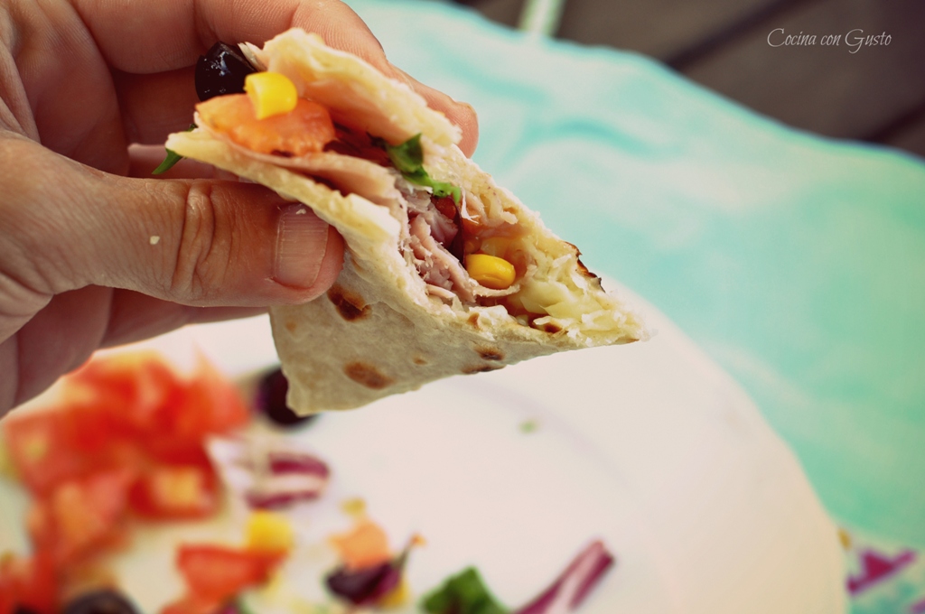 Cocina con gusto: Wraps de jamón queso y.......