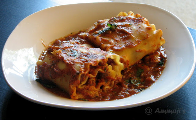 Tomato basil lasagna | Indian Food Recipes | Ammaji Kitchen