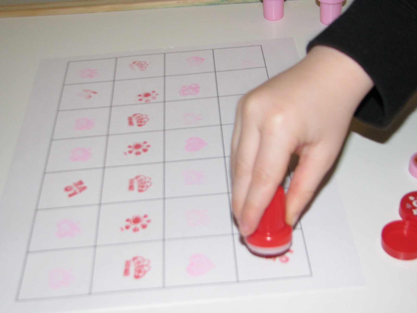 Rainy Day Distractions: Sequencing with stamps