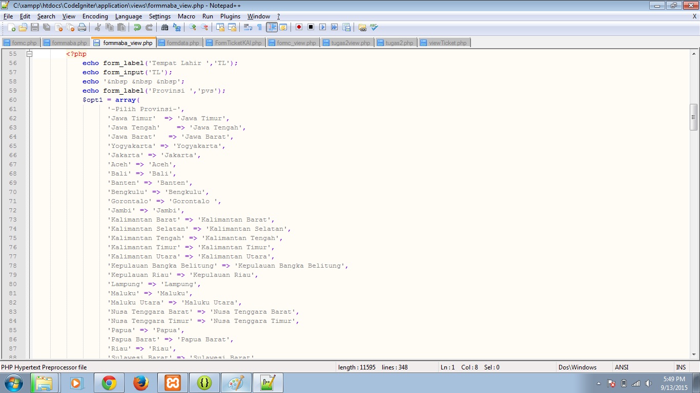 Membuat Formulir Pendaftaran Online dengan Code Igniter
