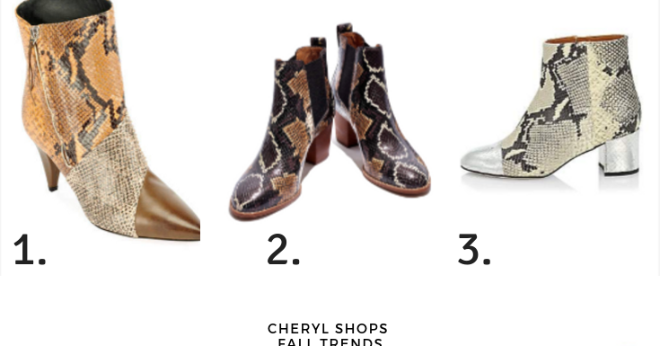 Fall trends: snakeskin boots - Cheryl Shops