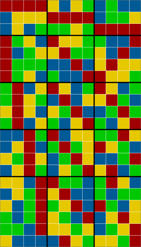 Codiary: Rectangle Free Grid Coloring - 21x12 and 18x18 Grid With Four ...