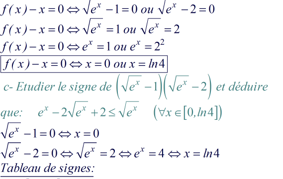 FONCTION EXPONENTIELLE + SUITE DEDUITE DE LA FORME Un+1=f(Un)