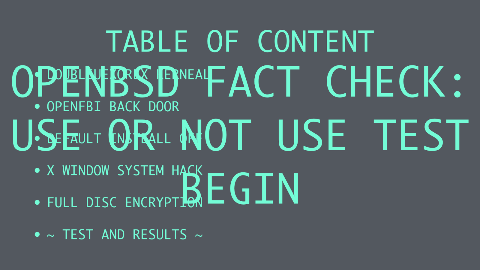 Openbsd Fact Check Use Or Not Use Test