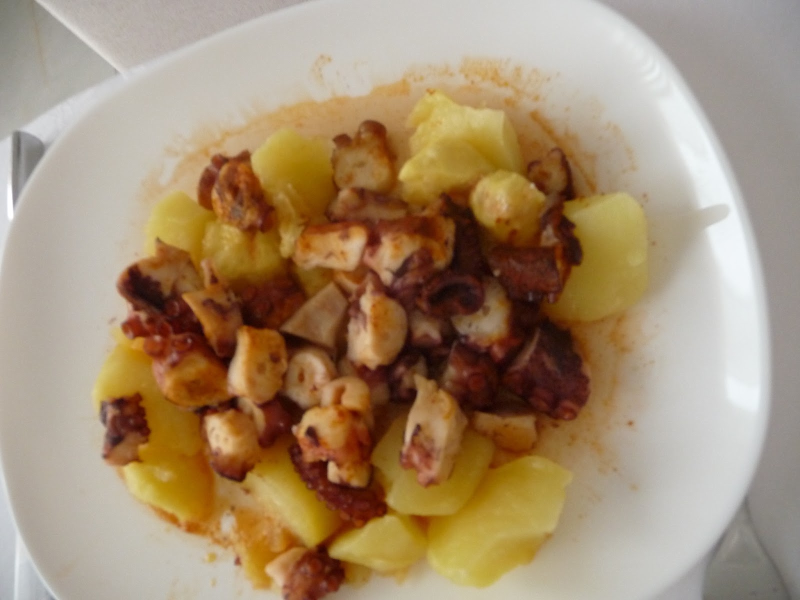Bercianita Chef: Pulpo cocido con patatas al microondas