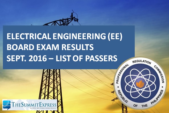 List of Passers: September 2016 Electrical Engineer REE, RME board exam ...