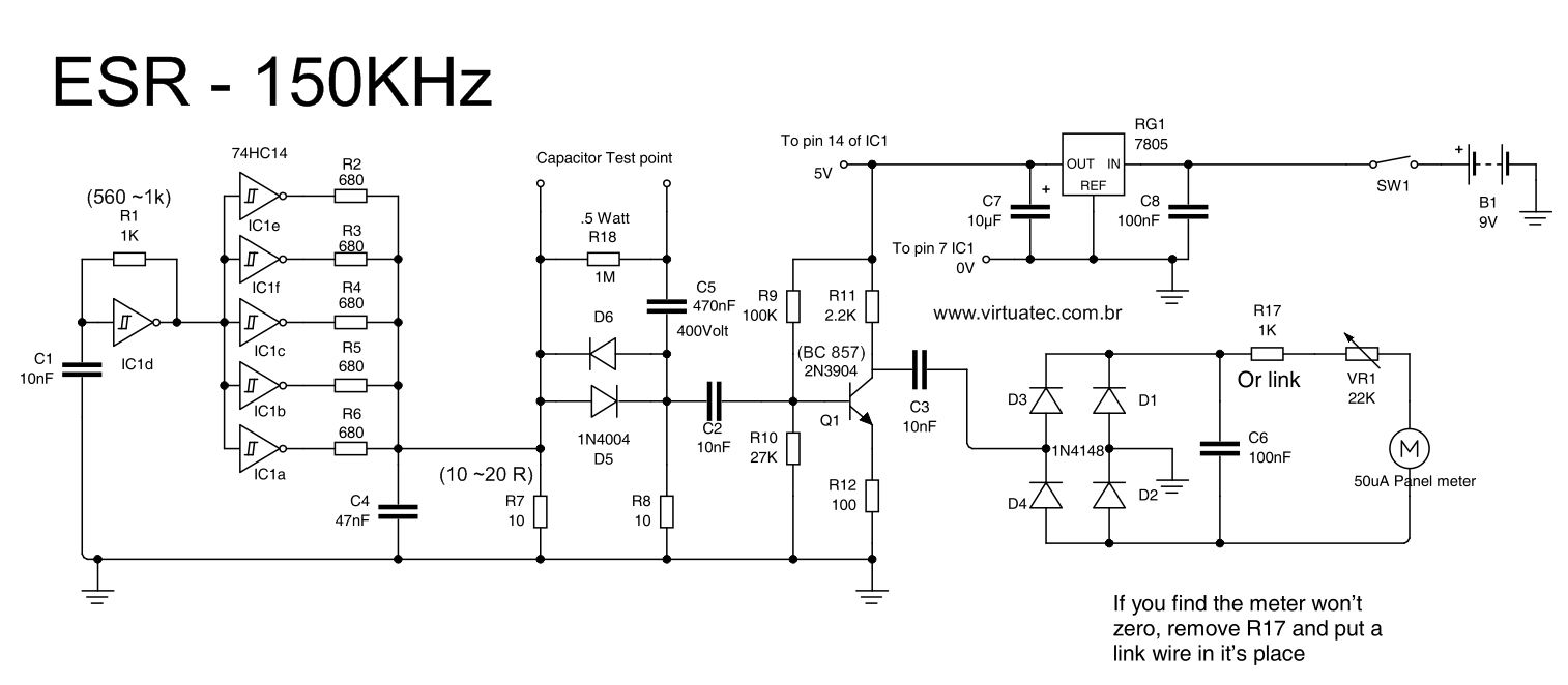 Márcio Ortolan - Eletrônica profissional e hobby: ESR Meter 150Khz