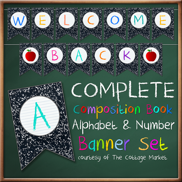 Free Back to School Banner/Bunting Full Alphabet & Number Set - The ...