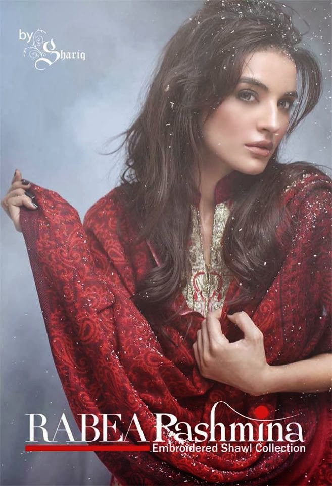 new shawl collection by Rabeeah for winter 2014 - Utho Jago Pakistan