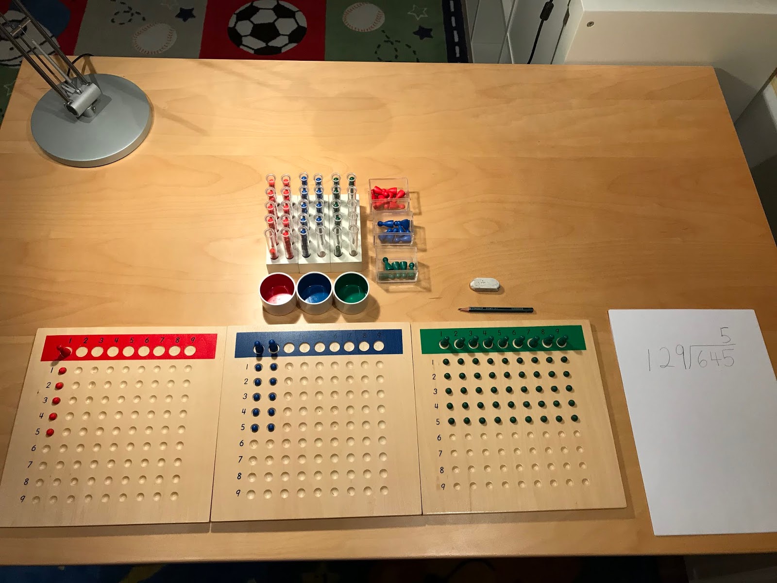 Family FECS: Montessori Activity: Long Division with Racks & Test Tubes ...