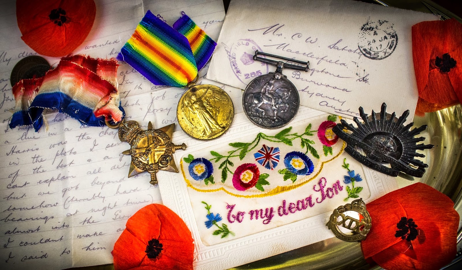 WW1 Display at Miranda Library