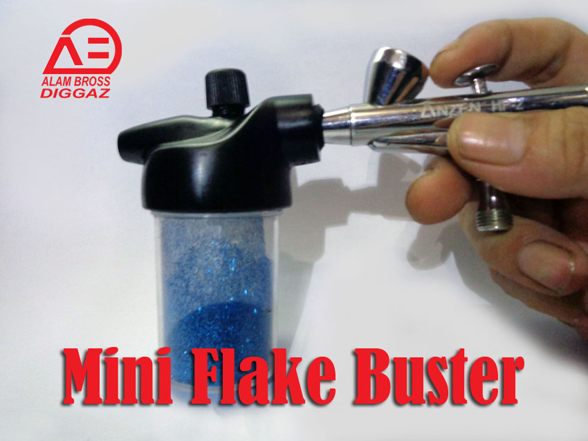 Mini Flake Buster (Mini FB-L) untuk aplikasi Glitter/metal Flake