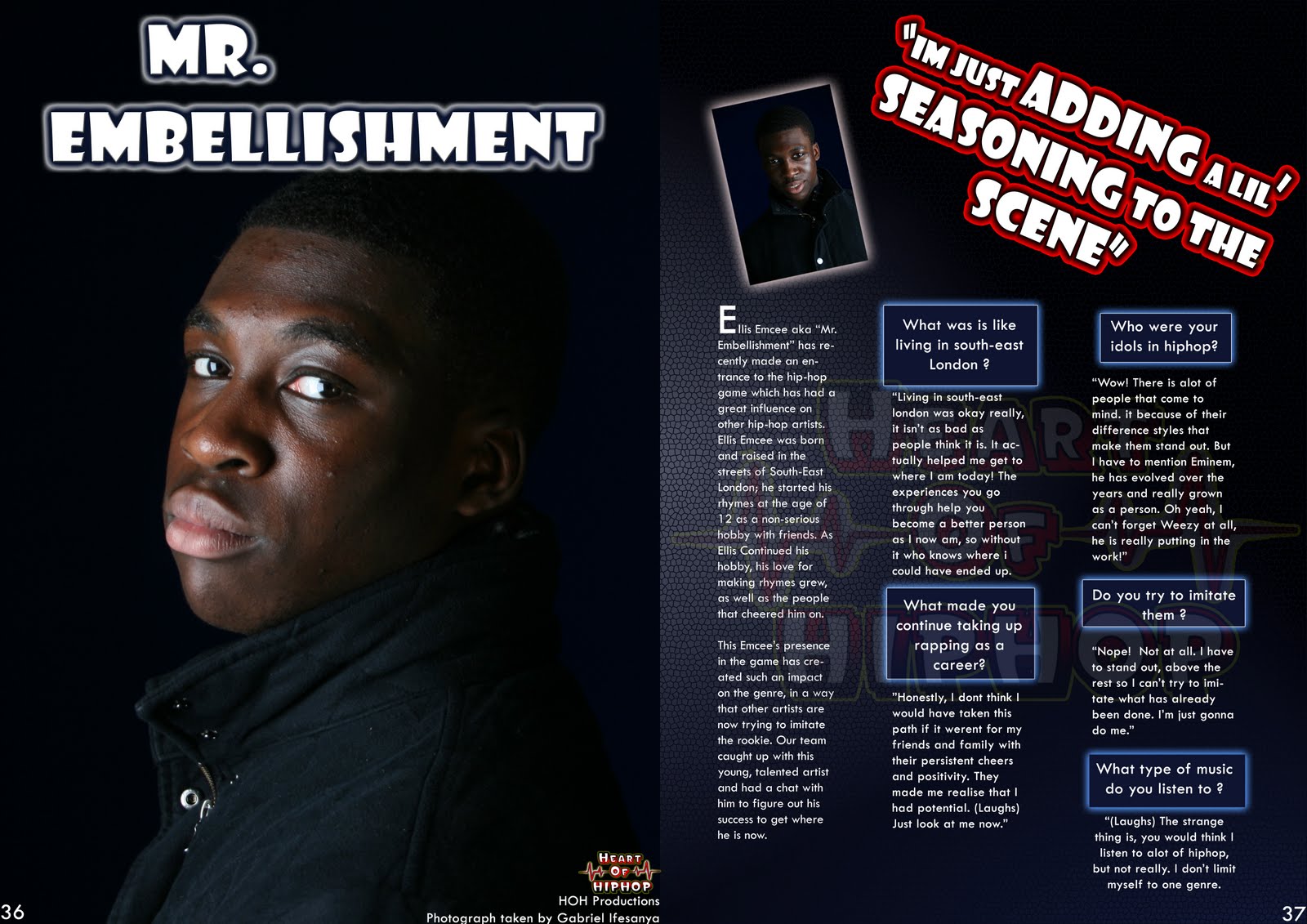 Gabriel's Blog: Music Magazine Double Page Spread