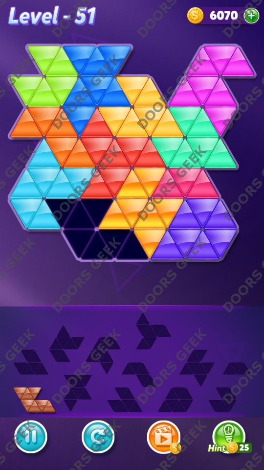 Block! Triangle Puzzle Grandmaster Level 51 Solution ~ Doors Geek