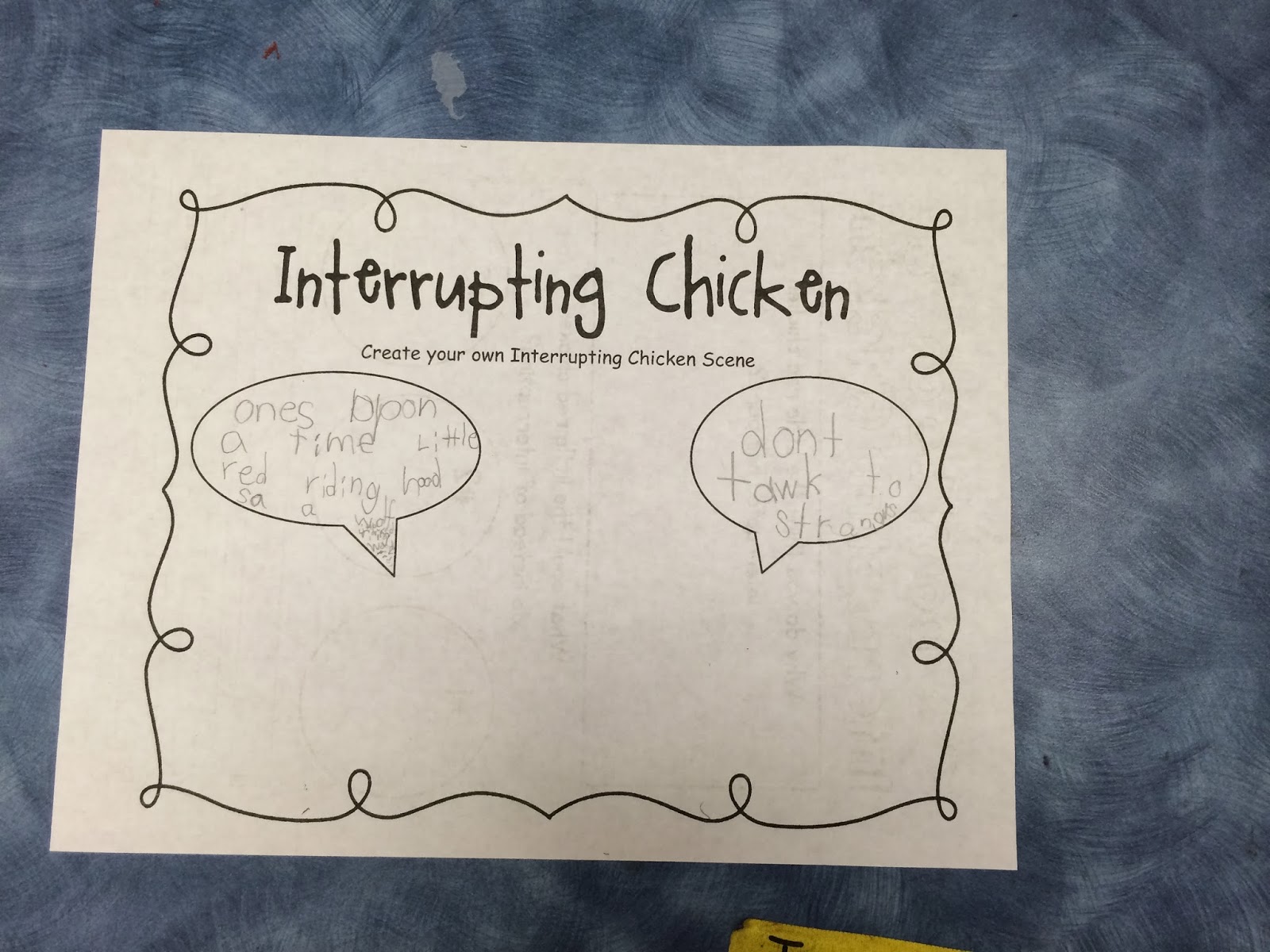Ms. Sepp's Counselor Corner: Don't Be An Interrupting Chicken