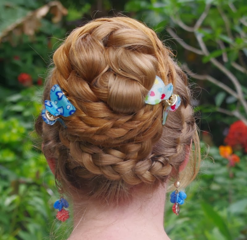 Side French Braid Updo