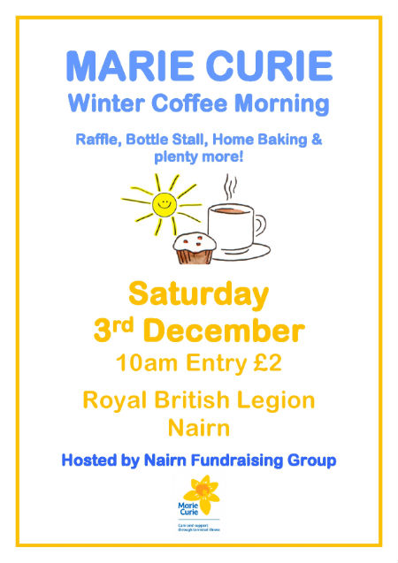 A Gurn from Nurn: Marie Curie Coffee Morning Sat 3rd December 10 am in ...