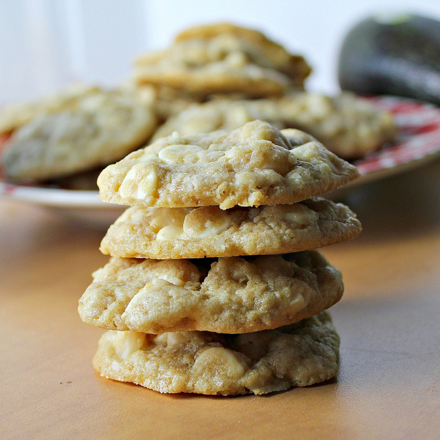 Three Cookies: Macadamia White Chocolate Cookies and Agave nectar