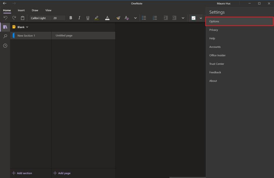 Windows 10'da OneNote Dark mode nasıl etkinleştirilir