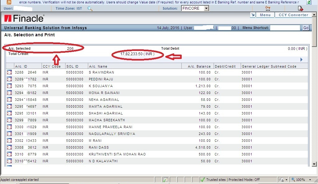 Procedure to find the no of accounts opened scheme wise in a month in ...