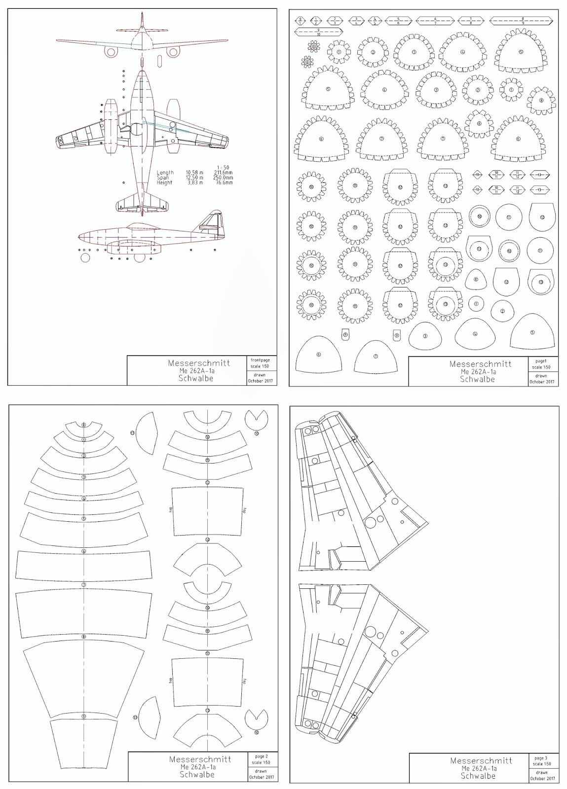 PAPER PLANES: Messerschmitt Me-262 'Schwalbe'