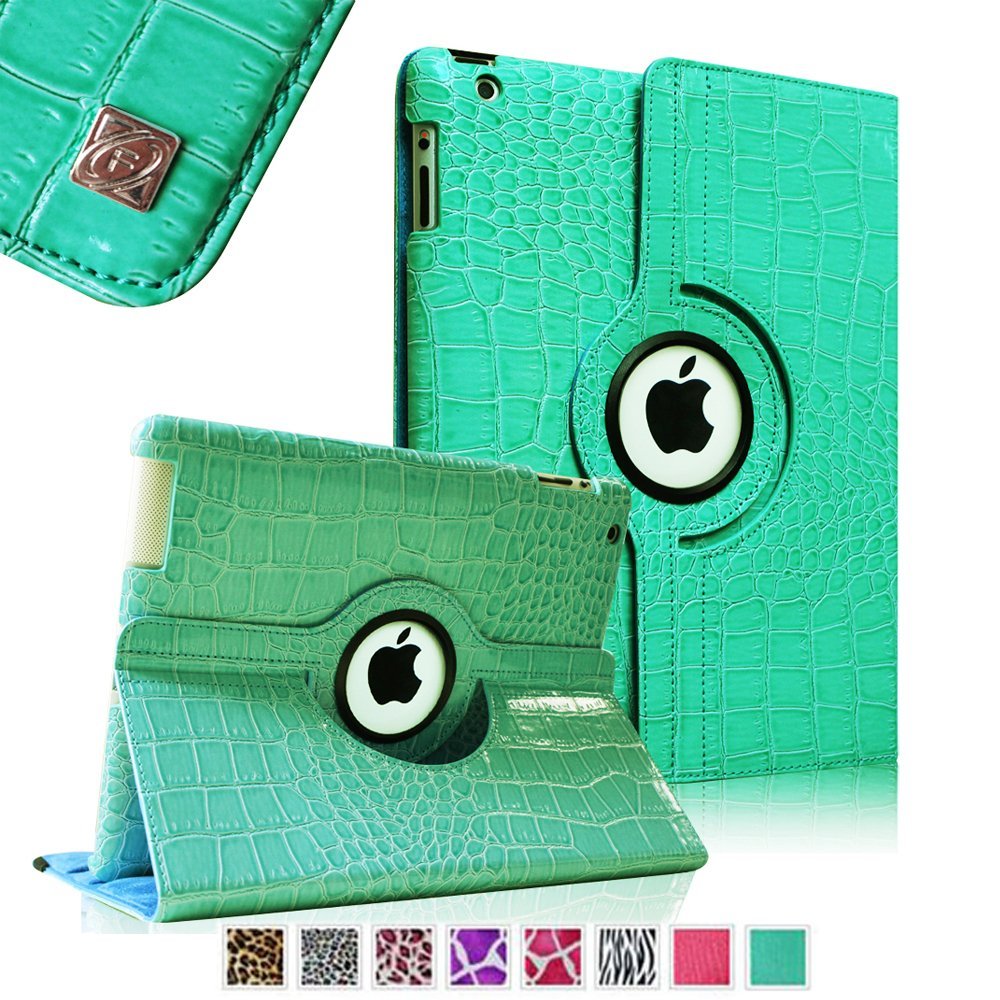 Lowest Price : Fintie (Crocodile Turquoise) 360 Degrees Rotating Stand ...