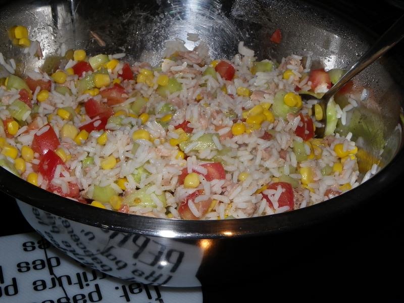 Malène aux fourneaux: Salade de riz au thon - 5PP/pers