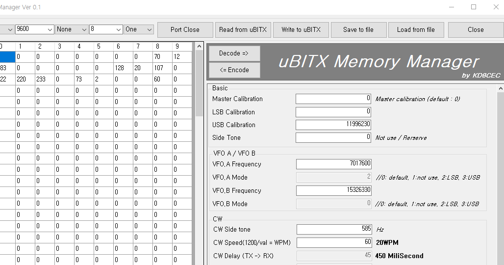 How to use uBITX Manager for original source code
