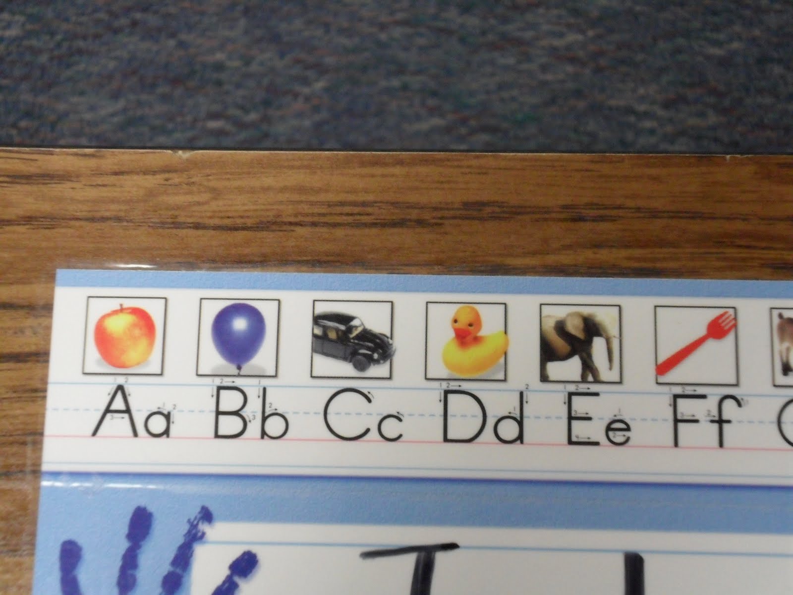 OT Tools for Public Schools: Customized letter strip for desk
