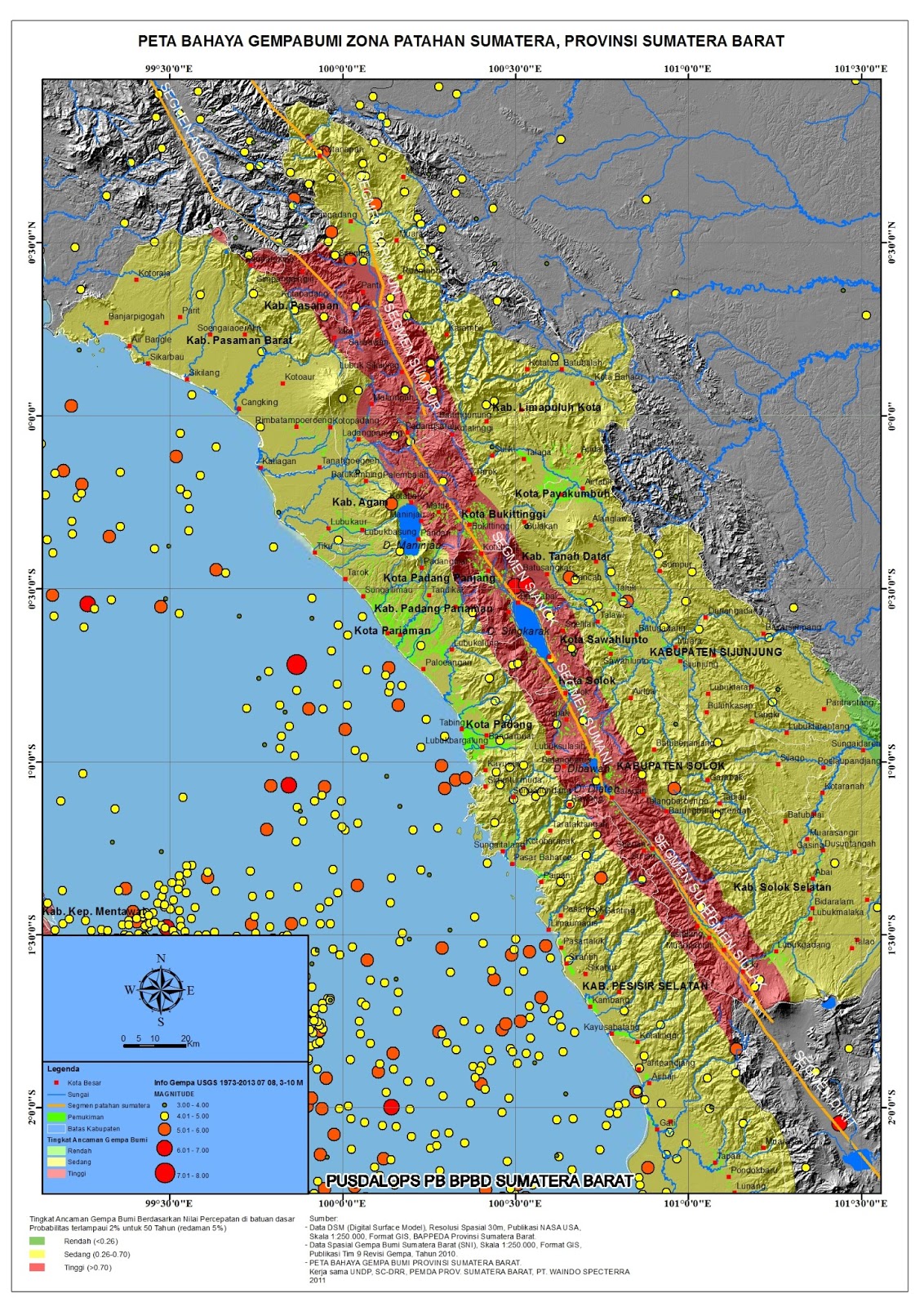 Pusdalops PB Provinsi Sumatera Barat: PETA BAHAYA GEMPA BUMI ZONA ...