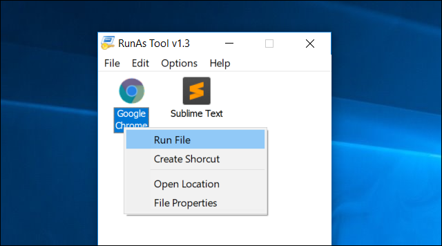أداة RunAsTool لتشغيل البرامج بصلاحيات المدير بدون ادخال كلمة المرور